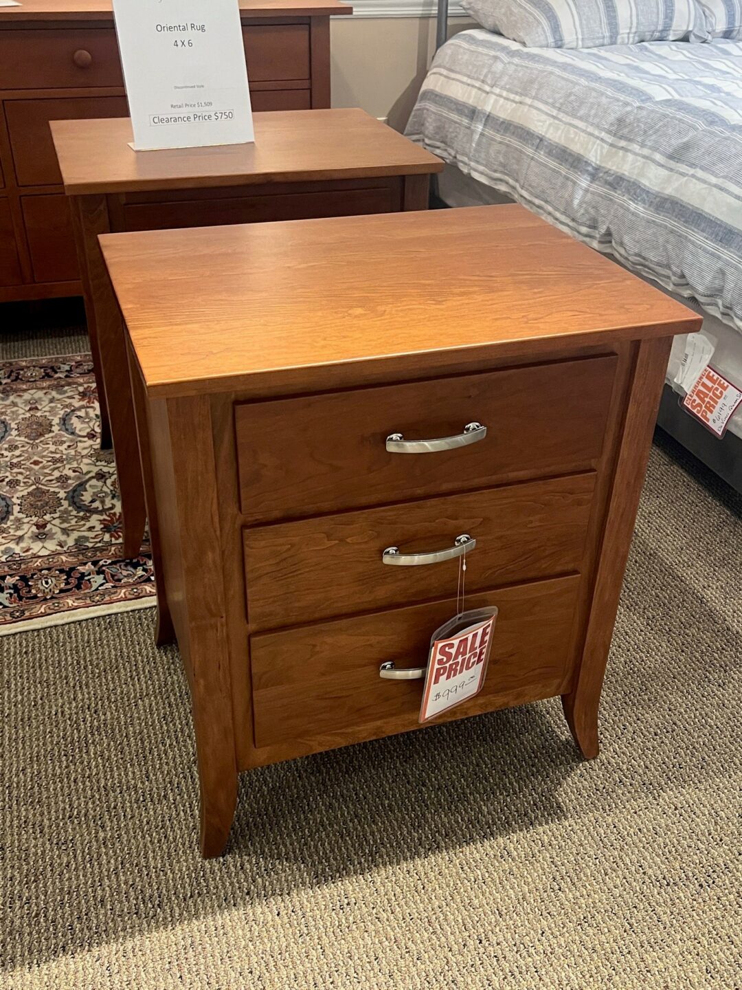 Asheville Three Drawer Nightstand | Pierce Furniture